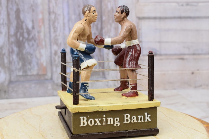 Vintage Cast Iron Boxing Bank – Two Boxers Money Box, Home Decor - Etsy