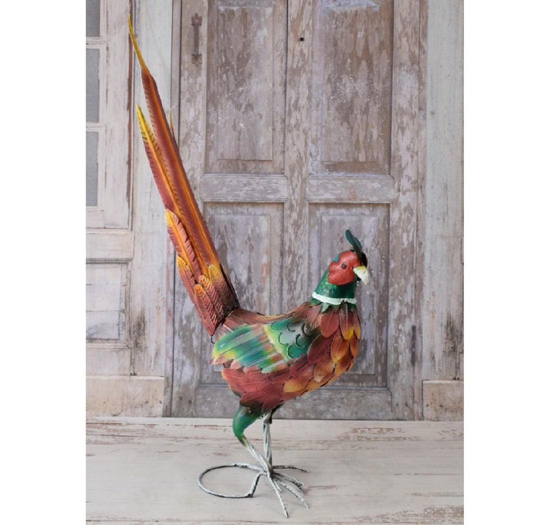 LARGE Iron Colorful Pheasant - Nice Detail and Beautiful Colours ...