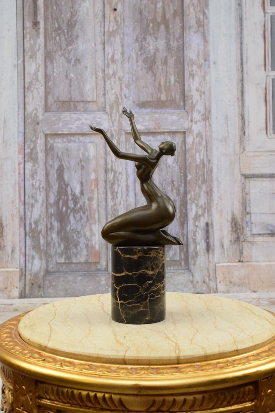 Unique Bronze Kneeling Woman With Hands up - Rubens's Shapes of Woman ...