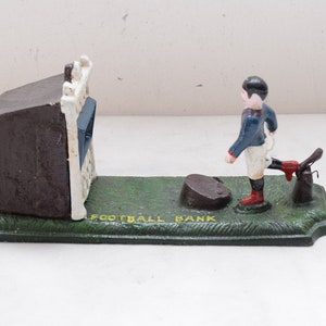 Footballer Cast Iron Mechanical Bank Football Figure Soccer Toy Cast ...