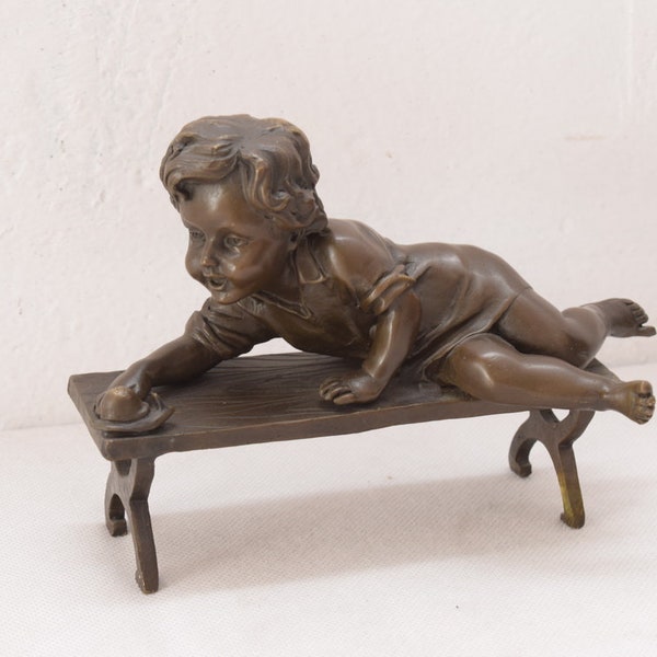 Garden Statue Girl on Bench - Etsy