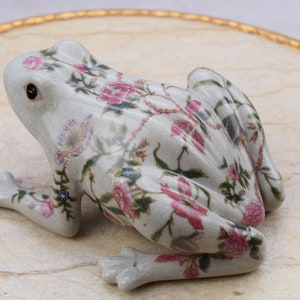Porcelain Figure - Funny Frog Happily - Unique Porcelain - Frog ...