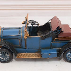 Vintage Metal Model Old Car - Amazing Blue Old Antique Car - Metal ...