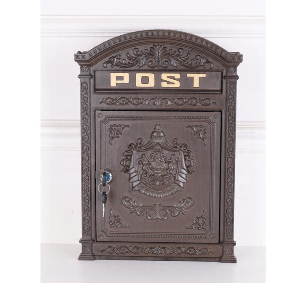 Vintage Brown Mailbox: Antique Style Angel Ornaments, A4 Size - Etsy