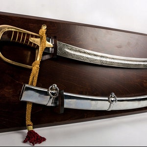 Saber With Scabbard Polish Saber Wall Hanger Wooden Board for Saber in ...