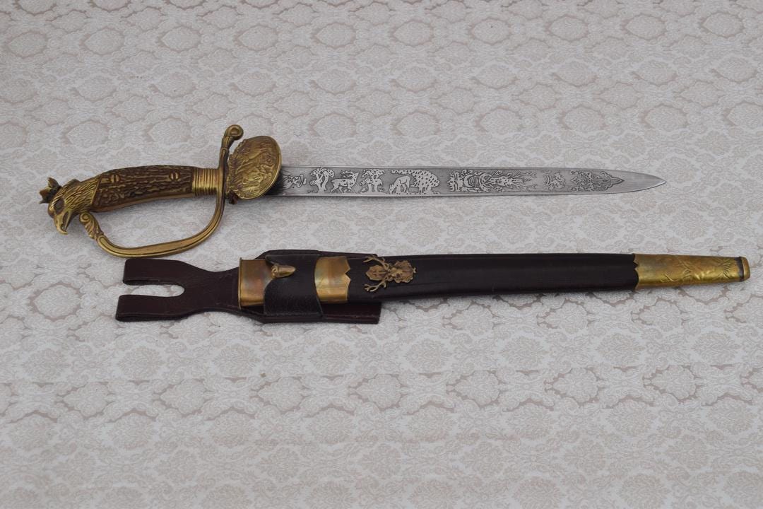 Polish Hunting Sword Replica – Eagle Handle, Vintage Home Decor - Etsy