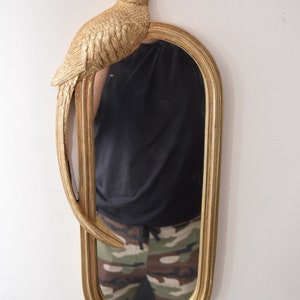 Amazing Mirror Oval Goldene Crystal Mirror Mirror Bird - Etsy