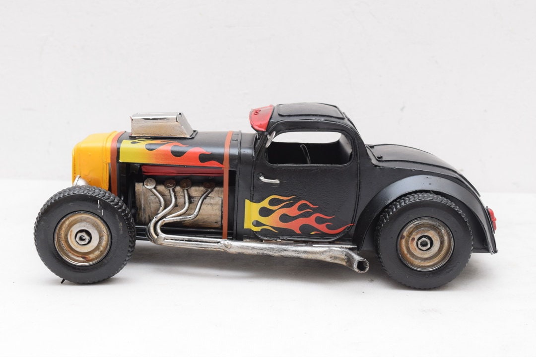 Vintage Hot Rod Car Old Metal Model Toy Auto Gift Idea Old Scool - Etsy