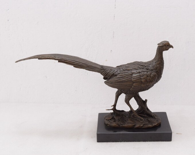 Pheasant Hunter Bronze Sculpture Foundry Mark Gift Hunting - Etsy