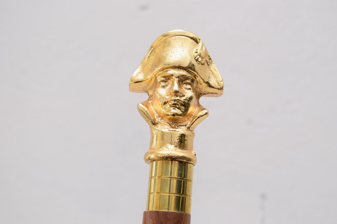 Napoleon Bonaparte Walking Stick Wooden and Brass Walking - Etsy