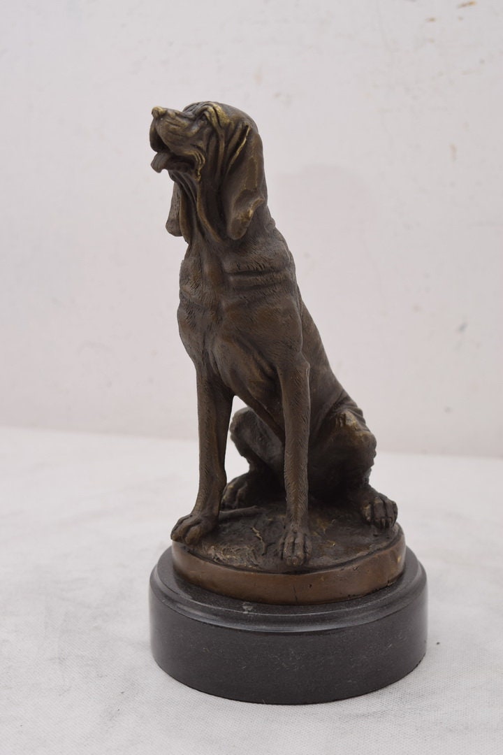 Beagle Dog Bronze Figurine Dog Figurine Statue on Marble - Etsy