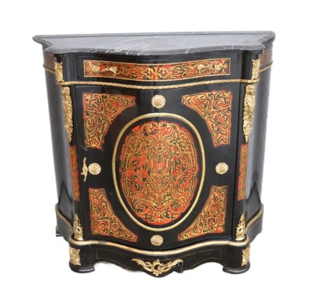 Commode French Boulle Style Bent Wood Chest of Drawers Wooden and ...