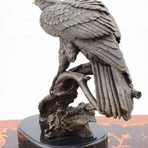 Dangerous Eagle Bronze Statue on Marble Base - Amazing Buzzard ...