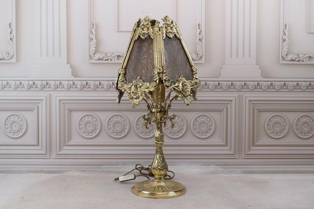 Exclusive Stand Brass Lamp 60cm - Rococo Style Lamp - Home & Office ...