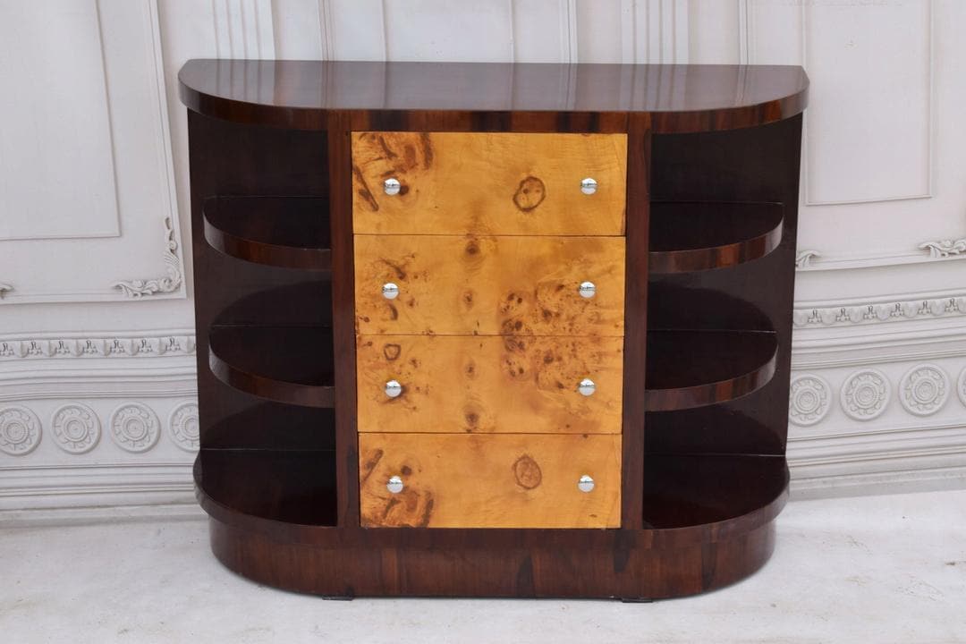 Stand Commode Art Deco – 4-drawer Wardrobe With Shelves, Chest of ...