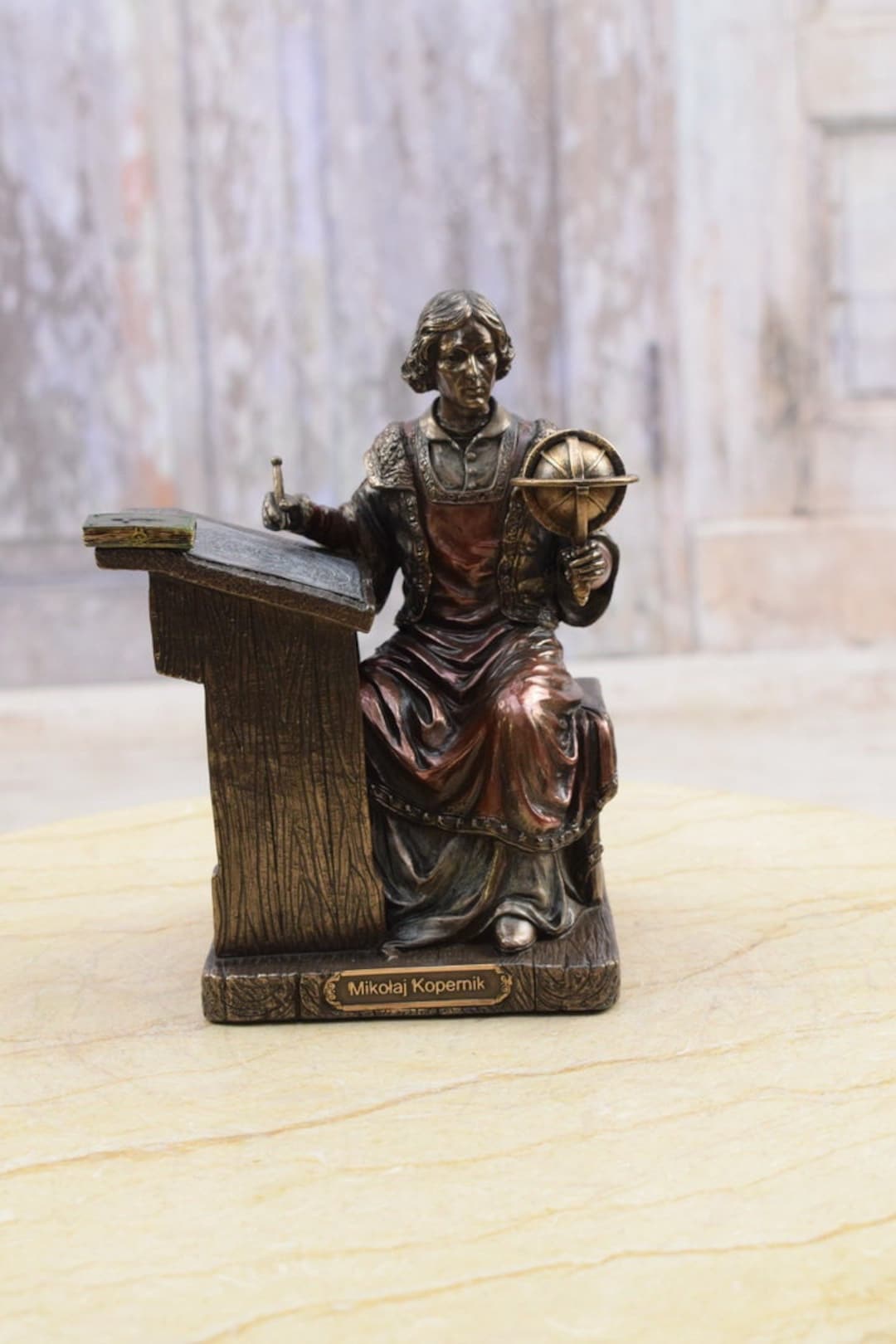Nicolaus Copernicus Statue: Bronze Polish Astronomer Figure - Etsy UK