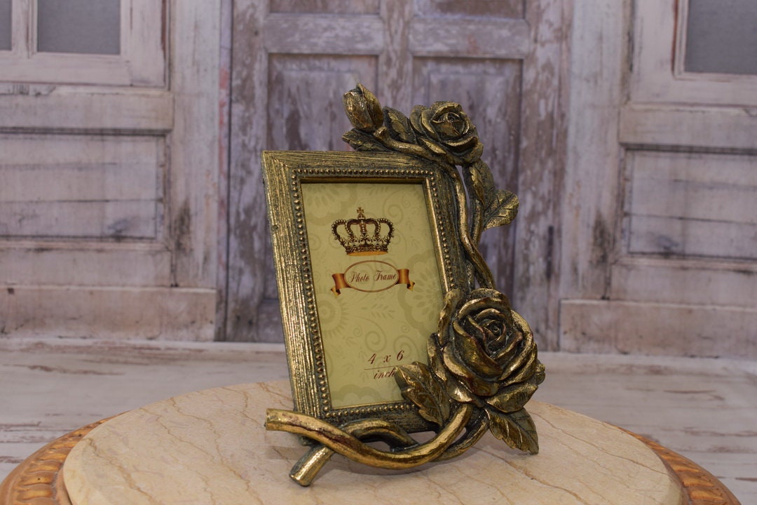 Amazing Gold Photo Frame - Flowers Photo Frame - 3d Wedding Picture ...