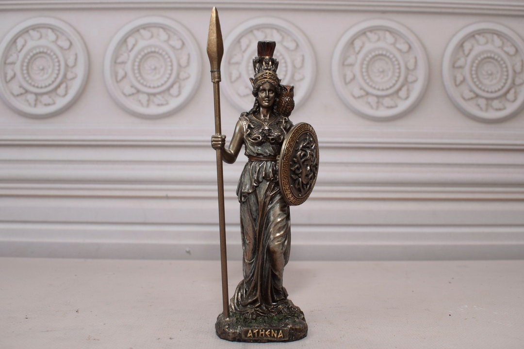 Athena With Shield and Spear - Greek Mythology Goddess of Wisdom - Home ...