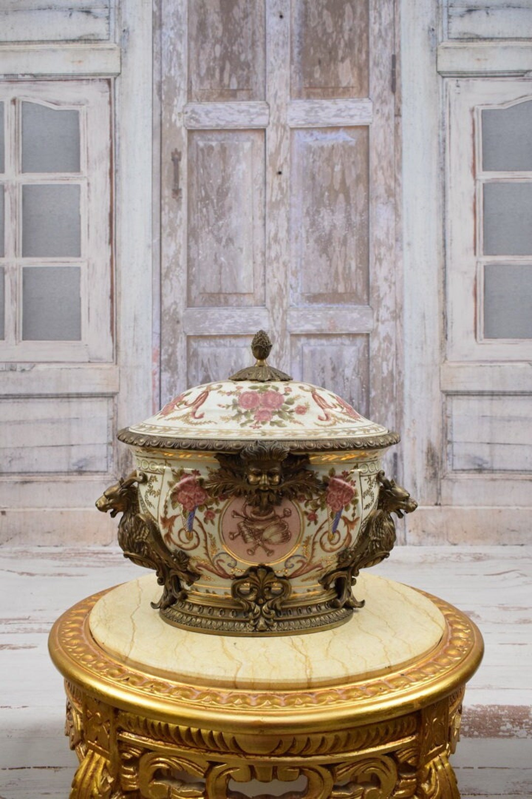 Very Unique Casket Box Porcelain With Bronze Ornaments Art - Etsy