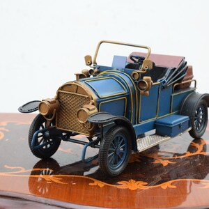 Vintage Metal Model Old Car Amazing Blue Old Antique Car Metal Model ...