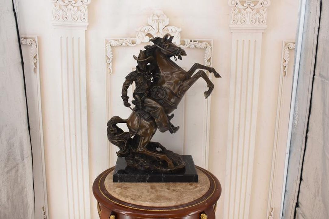 Rodeo Cowboy on Horseback – Large Bronze Sculpture – Western Art ...