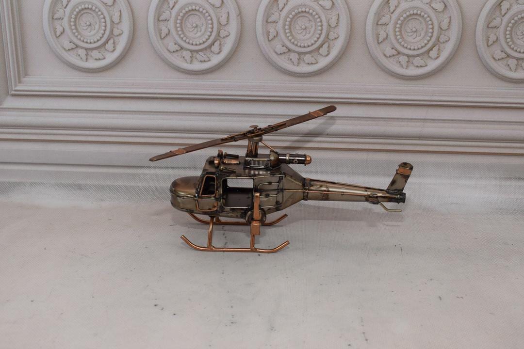 Vintage Helicopter - Old Metal Model - Military Gift - Helicopter ...