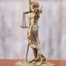 Mini Lady Justice Sculpture Bronze - Figurine - Art Work Statue - Gift ...
