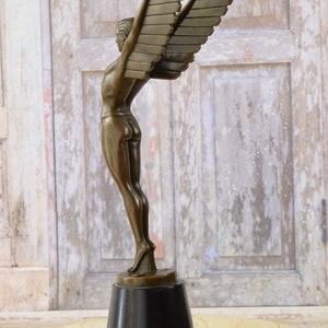 Icarus Art Deco Figurine Bronze - Icarus Mythology Statue ...