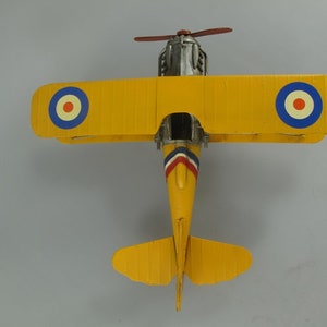 Large Vintage Yellow Airplane Old Classic Metal Model Toy - Etsy