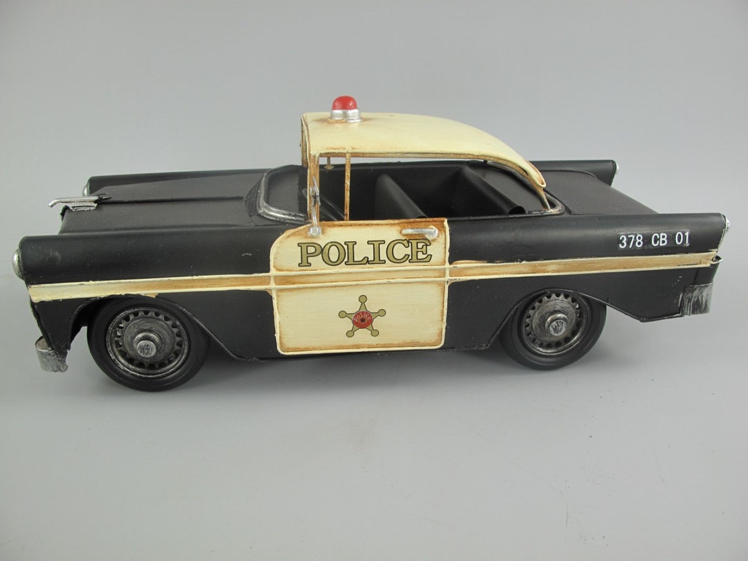 Vintage Police Car Old Metal Model Toy Auto Gift Idea Old School - Etsy