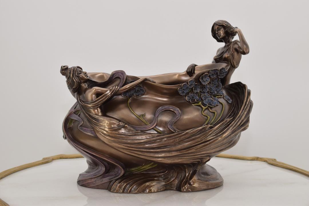 Two Graces Bowl - Decorative Tray Platter - Vintage Fruit Bowl - Greek ...