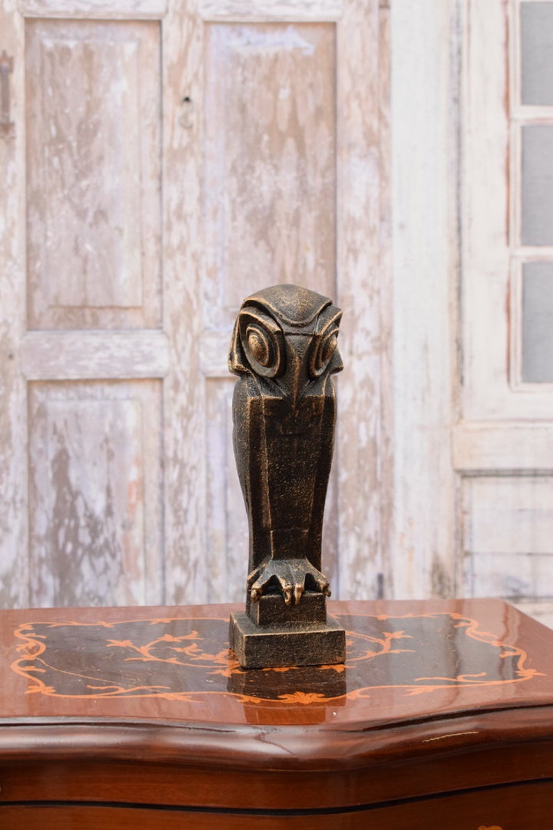 Modernist Cast Iron Owl Sculpture: Vintage Home Decor - Etsy