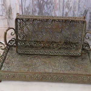 Pair Plateau Garden - Metal Decoration Garden - Garden Table - Green ...