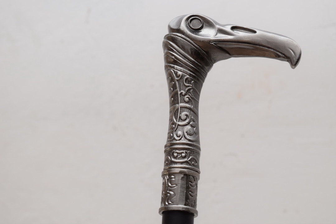 Aluminum Walking Stick Cane With Vulture Head Handle - Etsy
