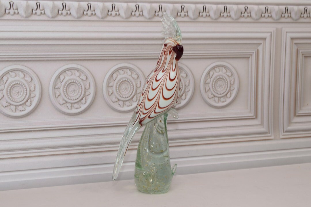 Large Statue Parrot Murano Glass - Colorful Figurine Murano Style ...