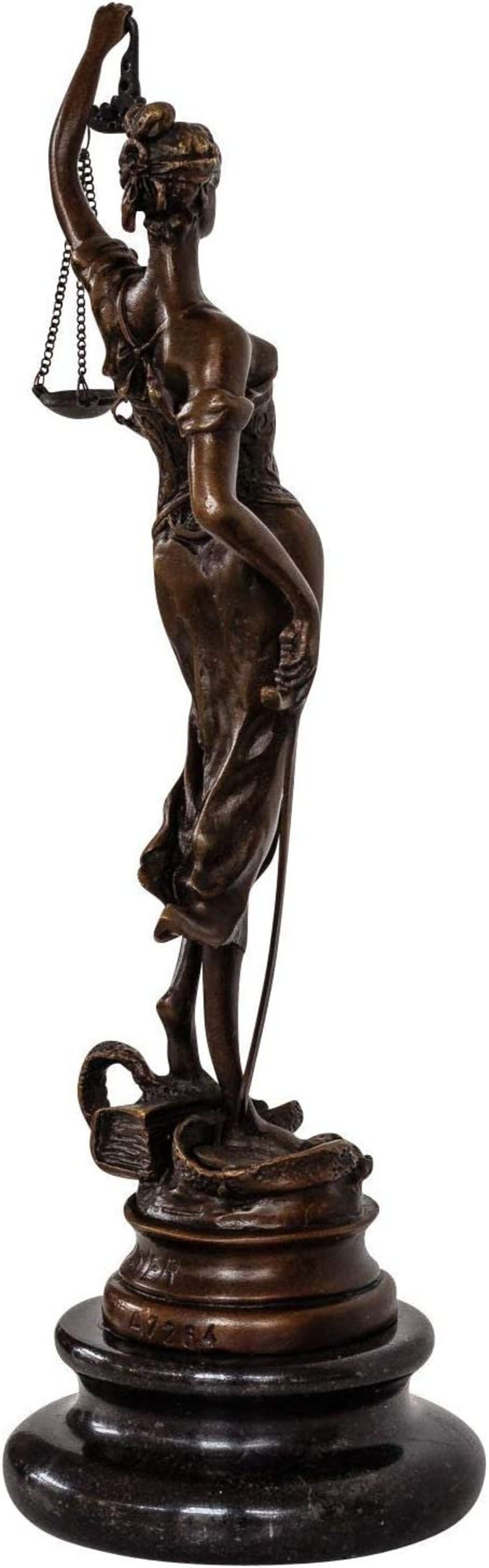 Bronze Sculpture Lady Justice Figurine on Marble Base Signed - Etsy