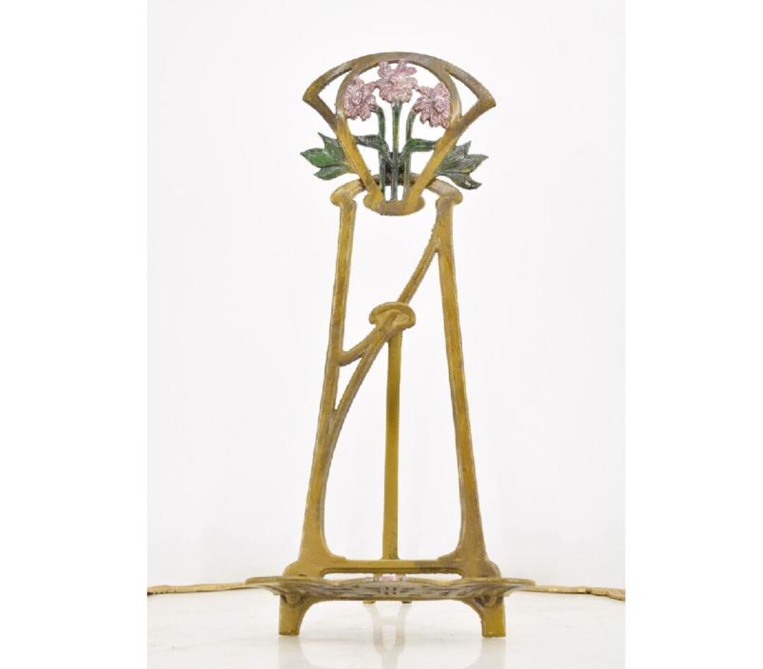 Art Deco Cast Iron Easel Stand – Vintage Menu Holder or Book Display ...