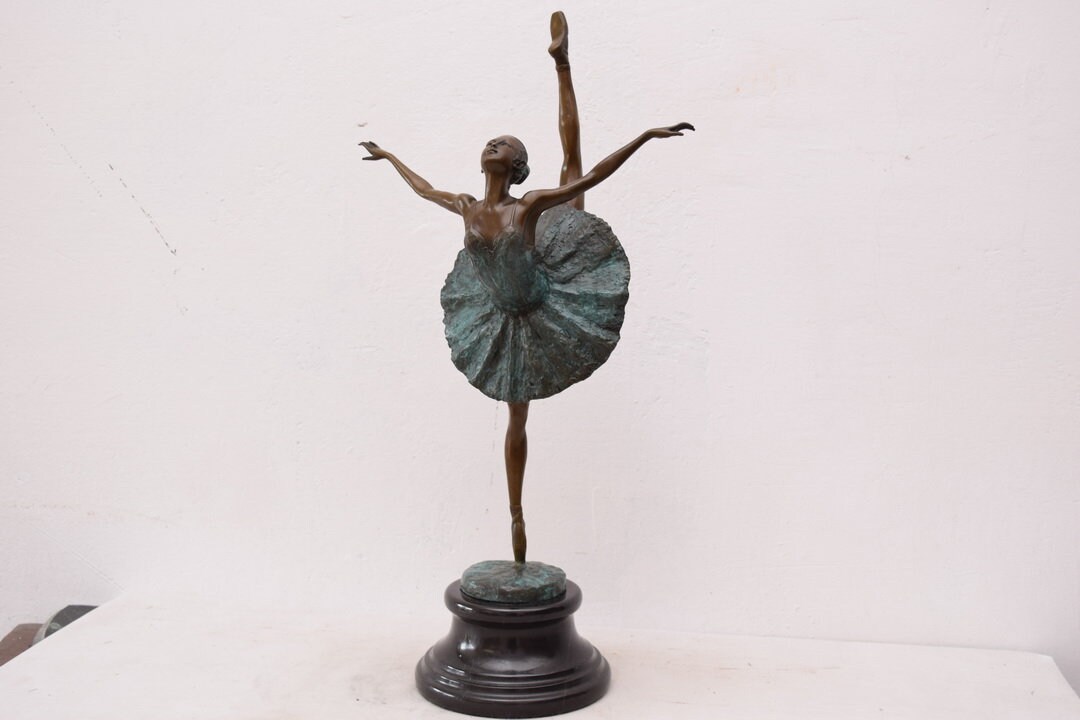 XL Ballet Dancer Bronze Figurine Ballerina Dancer Bronze Figure in ...