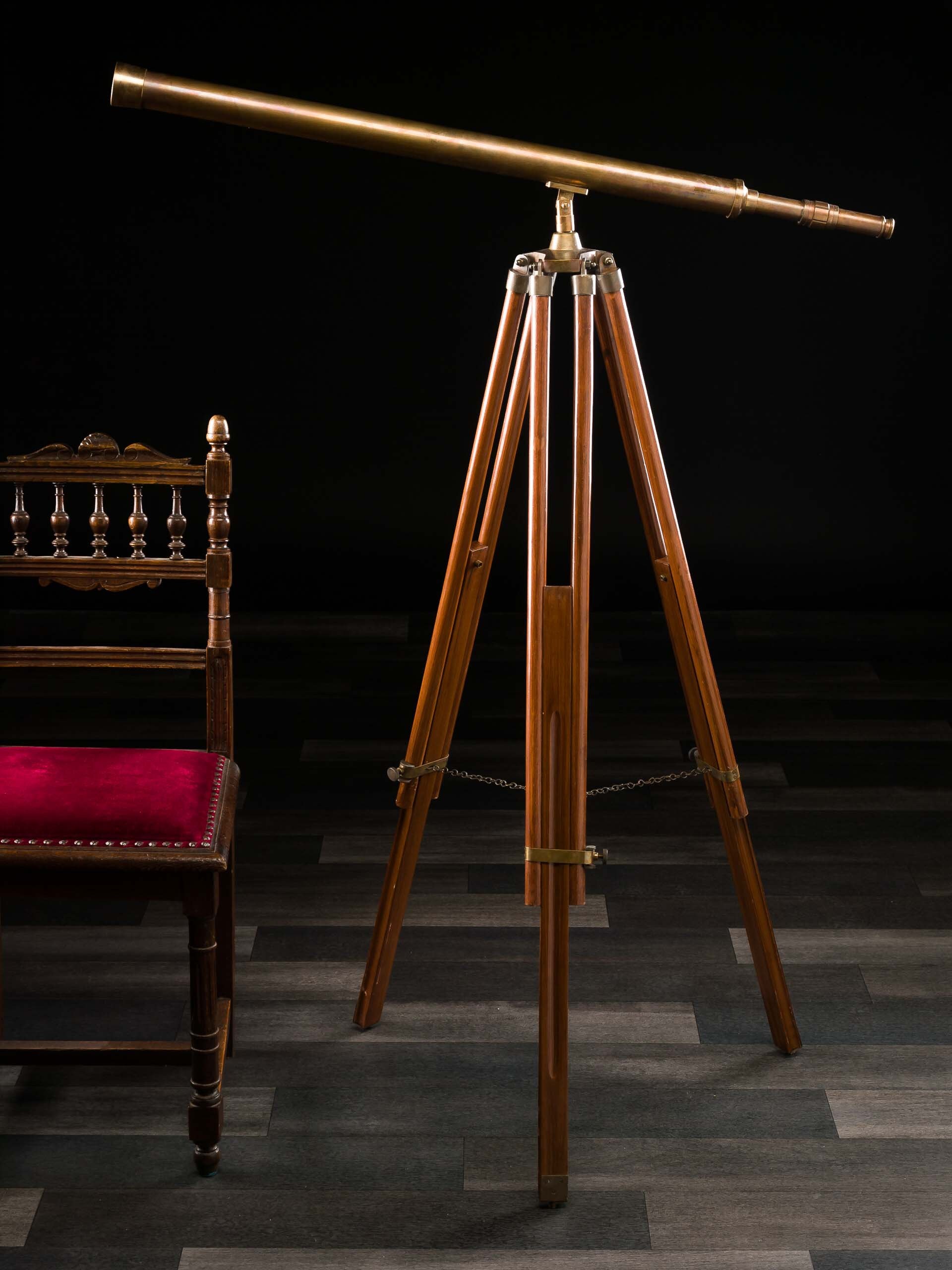 Stand Telescope Brass With Wooden Vintage Style Gift Idea - Etsy