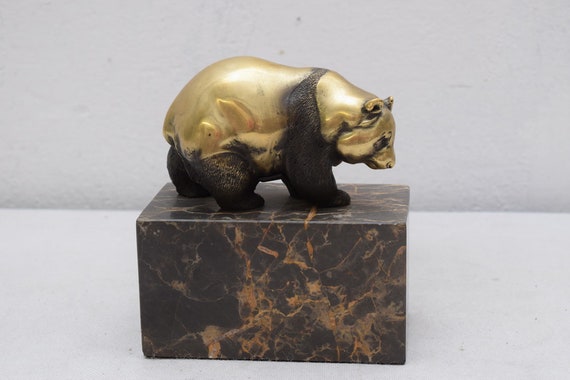 Golden Panda Statue