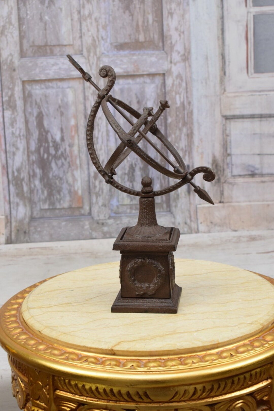 Cast Iron Sundial Garden Decor Statue Outdoor Sign Garden Sundial ...