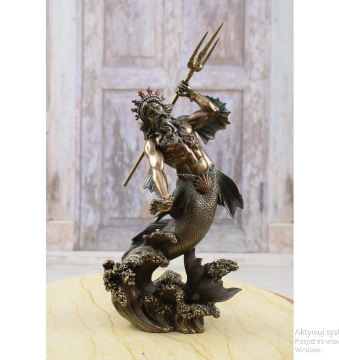 Poseidon Greek God of the Sea Neptune Statue Mythology Sculpture ...