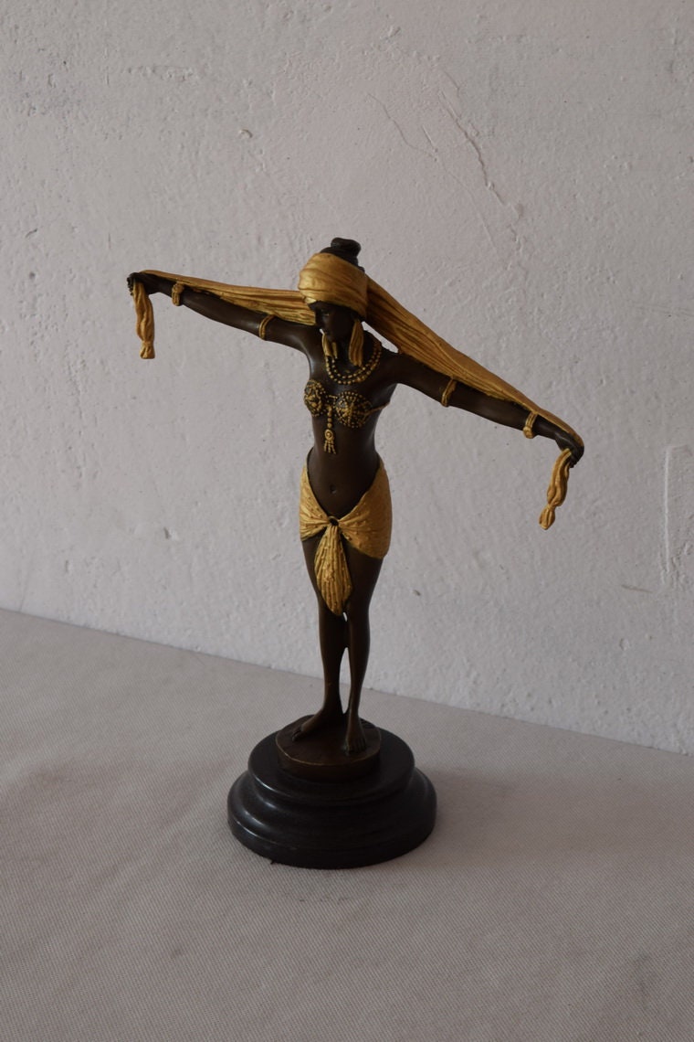 Acc. Demetre D.H Chiparus Dancer Bronze Dancing Woman Statue - Etsy
