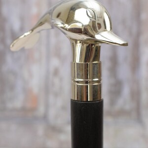 Classic Elegant Walking Stick Dolphin Aluminum and Wooden Walking Stick ...