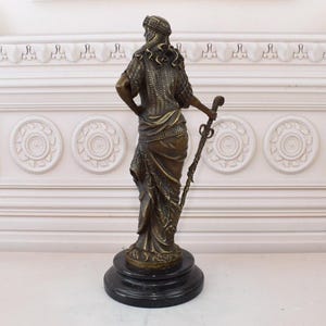 Xena Warrior Princess Bronze Statue - Vintage Bronze Figure - Woman ...