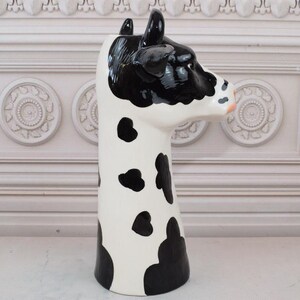 Funny Flower Vase Porcelain - Cow Vase - Cow Statue - Black and White ...