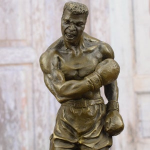Two Fighting Boxers Bronze Sculpture on Marble Base - Sport Box ...