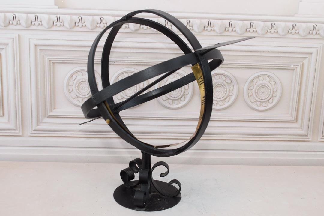 Iron Sundial - Garden Decor Statue - Outdoor Sign - Garden Sundial ...
