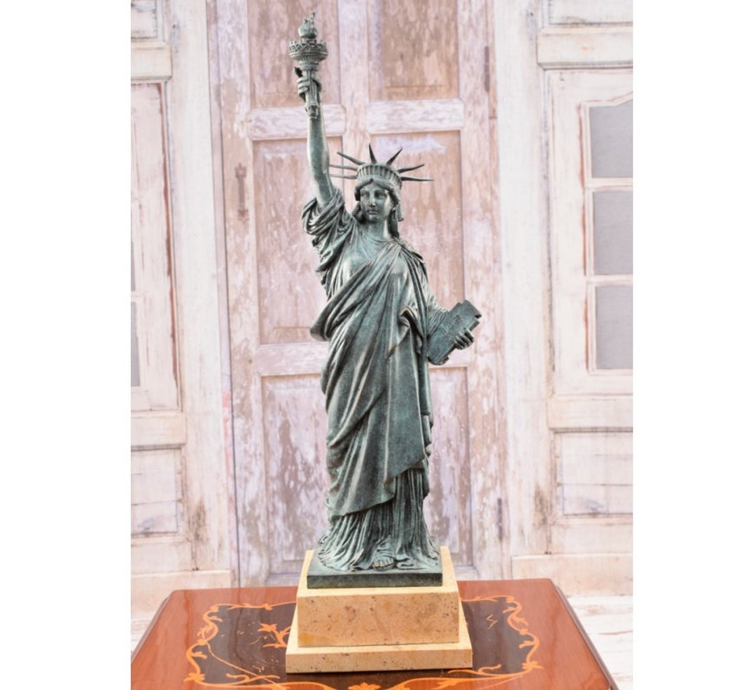 Big 61 Cm ! Statue of Liberty Bronze Figure - Figurine Bronze Liberty ...
