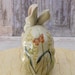 Porcelain Statue Painted Rabbit Porcelain Sculpture Rabbit Flowers ...